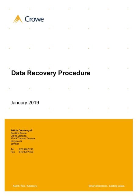 Data Recovery Procedure
