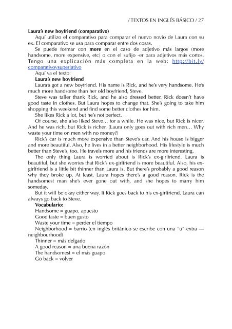 TEXTOS EN INGLÉS BÁSICO