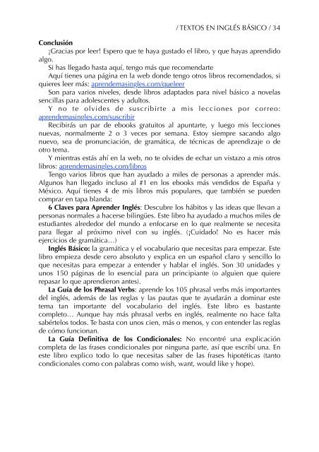 TEXTOS EN INGLÉS BÁSICO