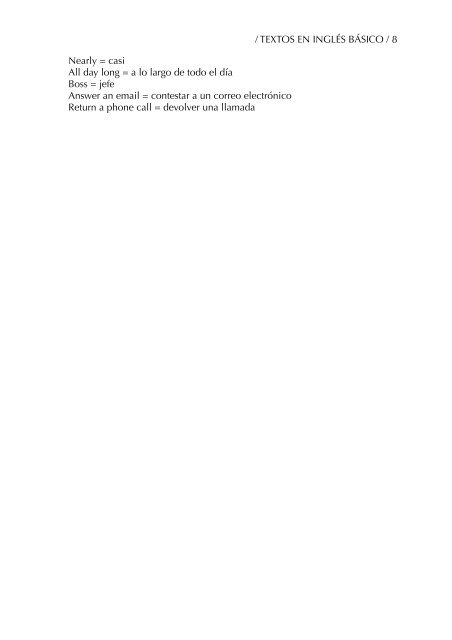 TEXTOS EN INGLÉS BÁSICO