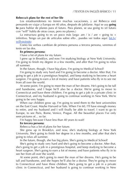 TEXTOS EN INGLÉS BÁSICO