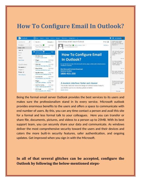 How to Configure Email in Outlook?