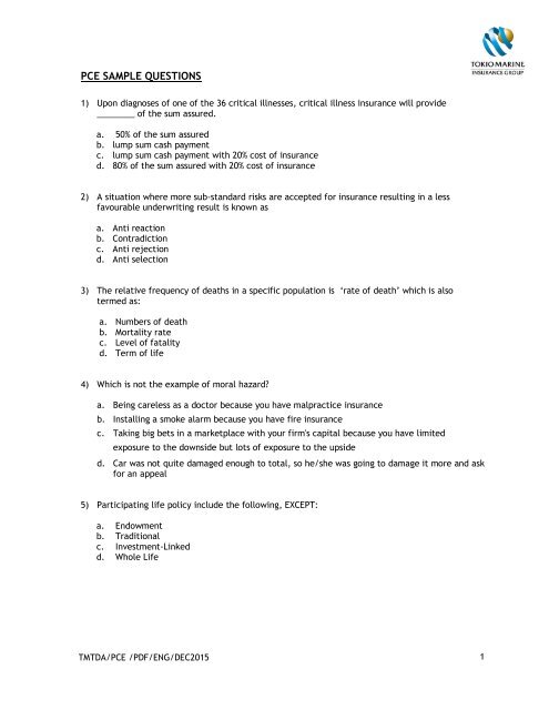 PCE SAMPLE QUESTIONS 2016_ENG