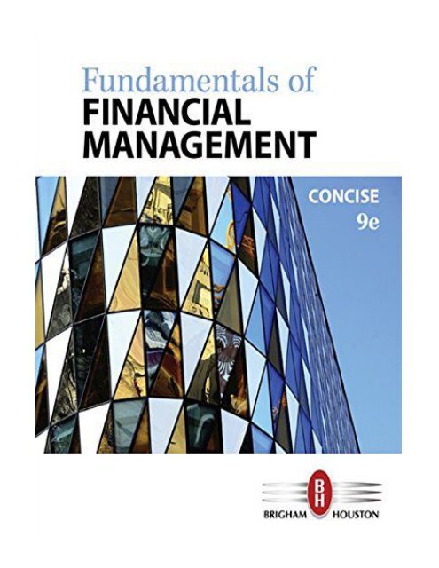 Fundamentals of Financial Management