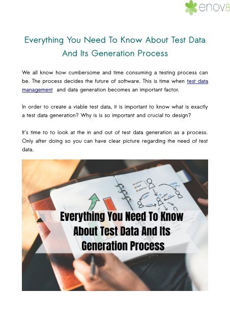 Everything You Need To Know About Test Data And Its Generation Process