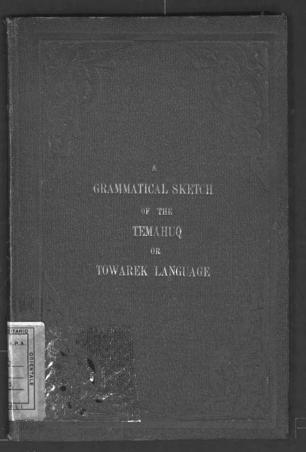A grammatical sketch of the Temahuq language