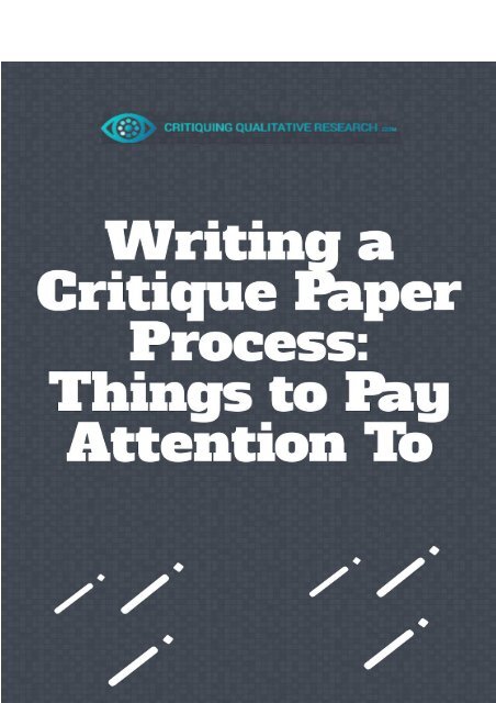 critiquing qualitative research