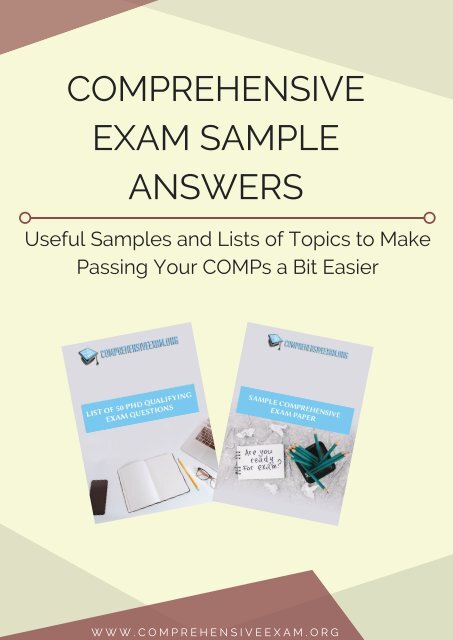comprehensive-exam-sample-answers