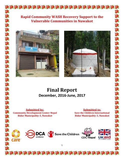 DFID-WASH Project Final Report (Dec.'16-Jun.'17) Resized Photos