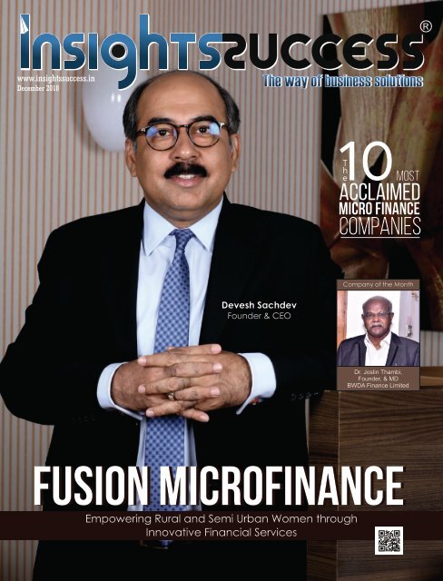 The 10 Most Acclaimed Micro Finance Companies