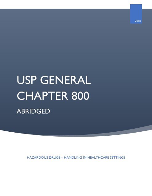 USP 800 Abridge Draft