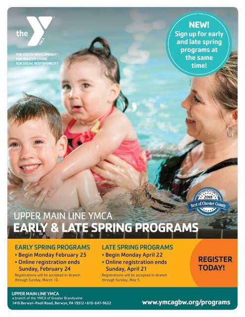 Upper Main Line YMCA Spring Program Guide 2019