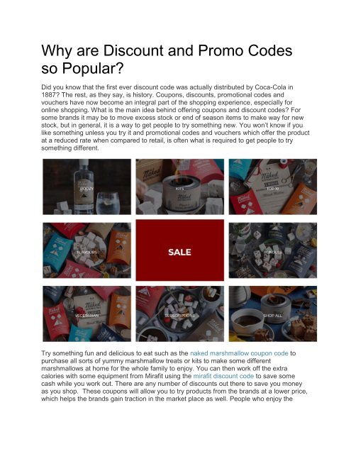 Why are Discount and Promo Codes so Popular