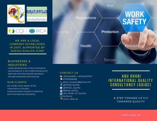 QHSSE Trifold Brochure