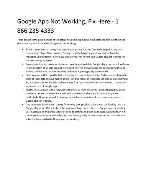 How to Fix Google App not Working