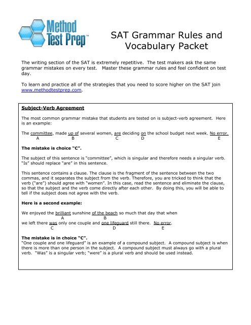 SAT Grammar