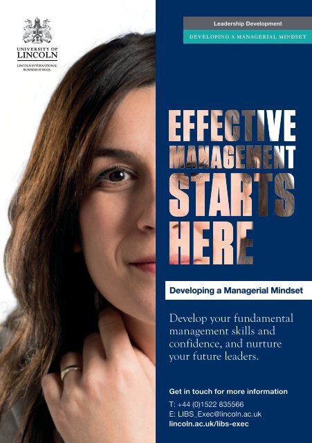 Developing a Managerial Mindset