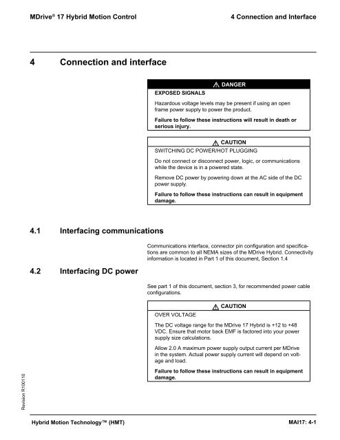 4 Connection and interface - Koco Motion GmbH