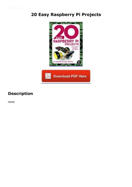 20 Easy Raspberry Pi Projects