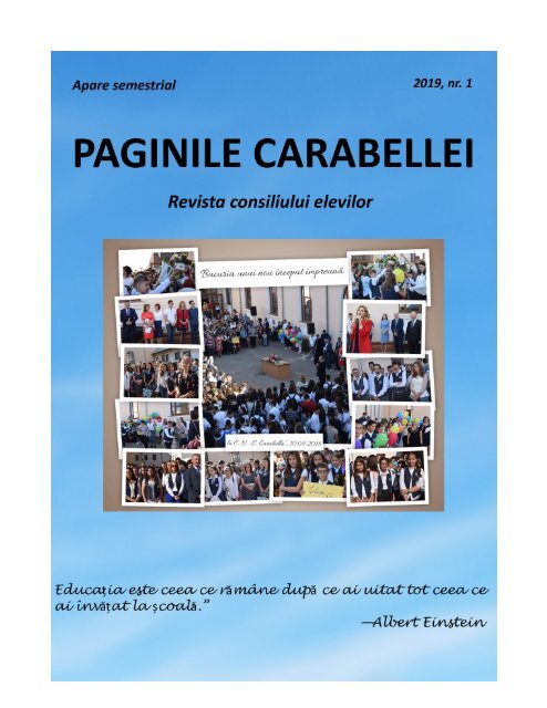 Revista scolii - Colegiul National Constantin Carabella