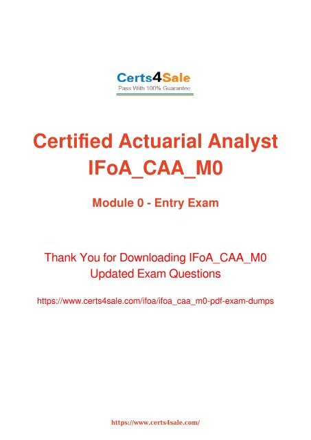 IFoA-IFoA_CAA_M0-demo