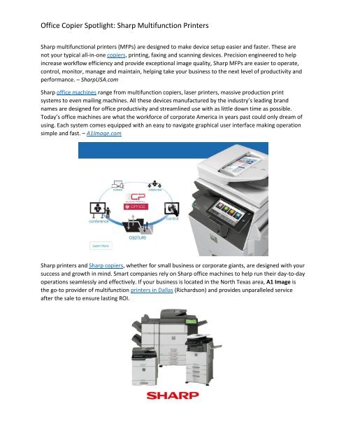 Sharp printers help - coinsvlero