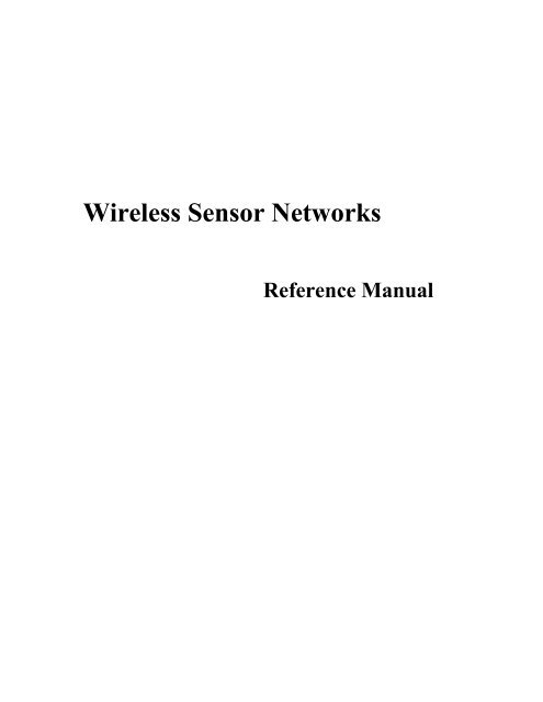 Wireless Sensor Network Lab Manual