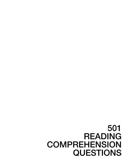 501_Reading_Comprehension_Questions