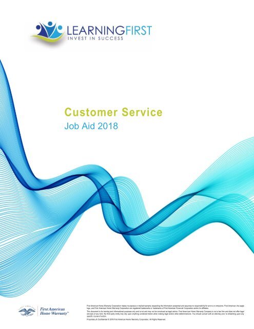 Customer Service Job Aid (Student Version) 3.2.18 (LF Theme COVER)