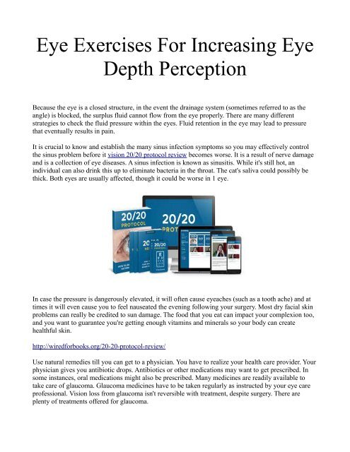 Eye Exercises For Increasing Eye Depth Perception