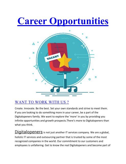 Career Opportunities
