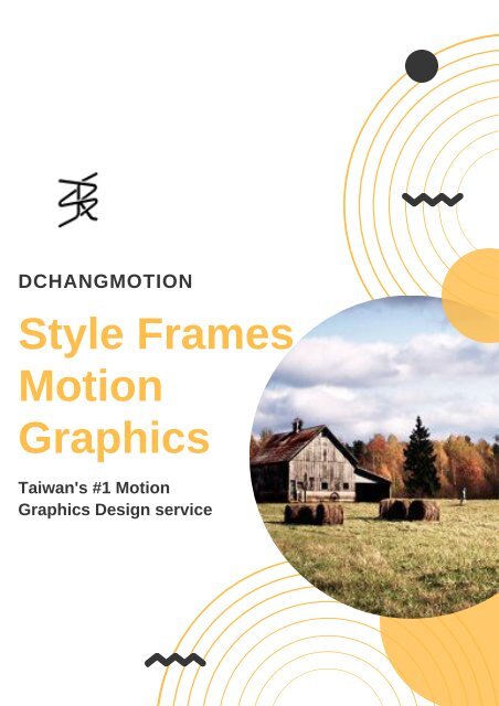 Style frames of motion graphics