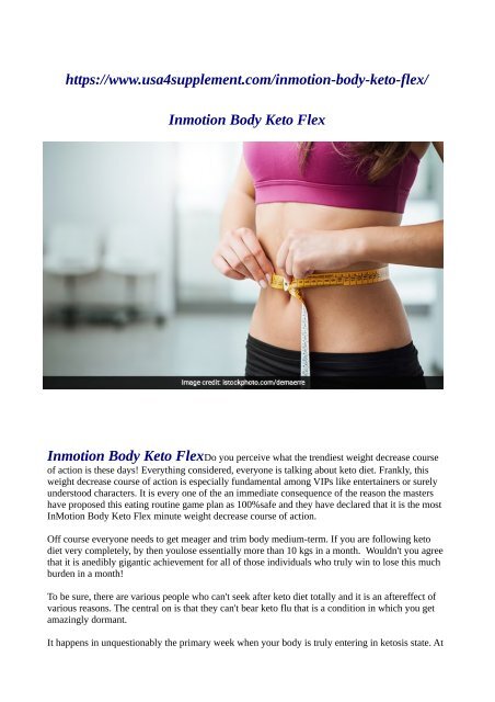 inmotion body keto flex
