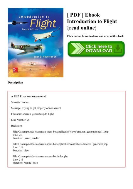 [ PDF ] Ebook Introduction to Flight {read online}