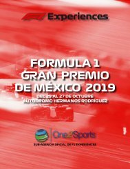 Brochure blanco Formula 1 de México