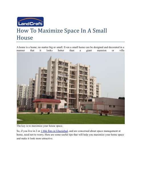 How To Maximize Space In A Small House (1)