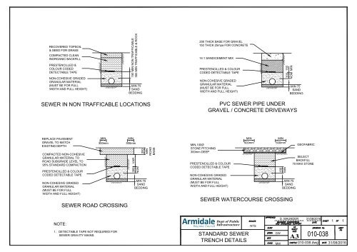 010-038 STANDARD SEWER TRENCH DETAILS