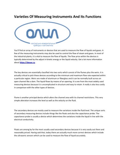 6 KIPIA - instrumentation Dwyer