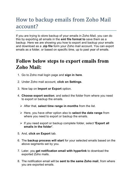 How To Backup Emails From Zoho Mail how-to-backup-emails-from-zoho-mail