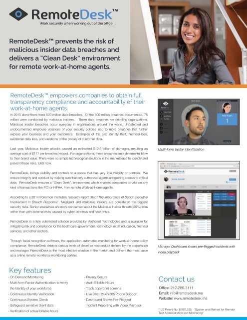 RemoteDesk Remote Employee Monitoring Software