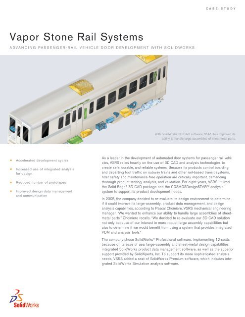 Vapor Stone Rail Systems - SolidWorks
