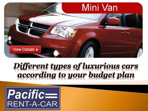 Different types of luxurious cars according to your budget plan