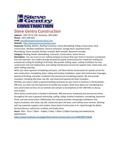 Steve Gentry Construction