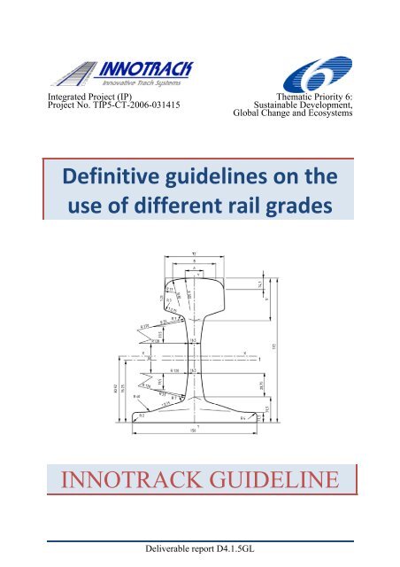 Definitive guidelines on the use of different rail grades INNOTRACK ...