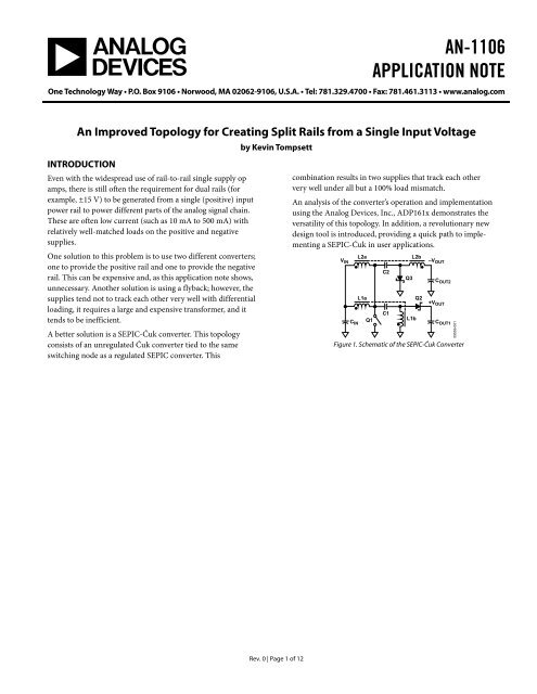 An 1106 Application Note Analog Devices