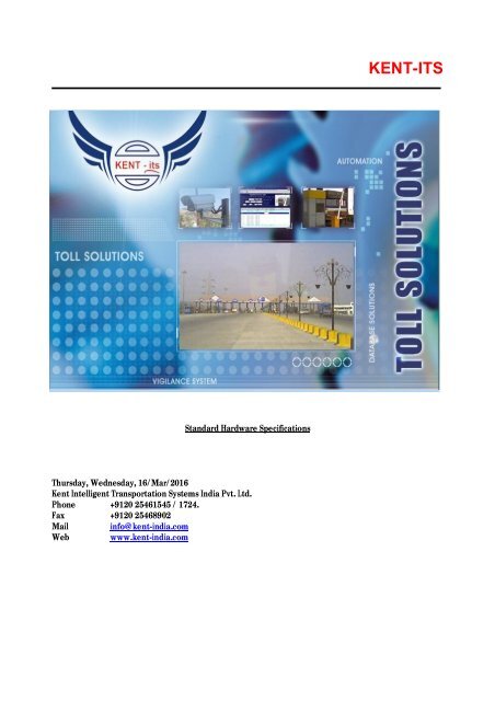 KENT Hardware_Specifications