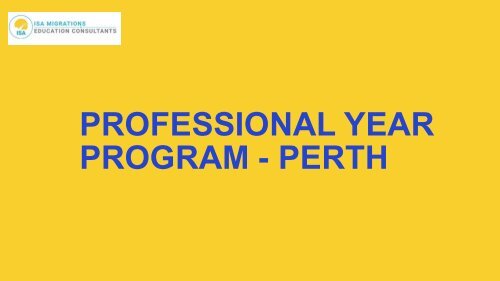 Professional Year Program Perth