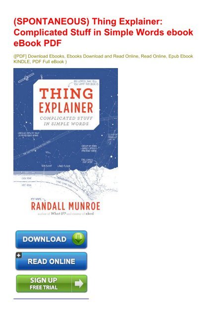 (SPONTANEOUS) Thing Explainer: Complicated Stuff in Simple Words ebook eBook PDF