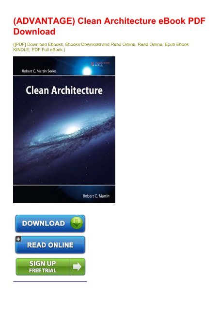 (ADVANTAGE) Clean Architecture eBook PDF Download