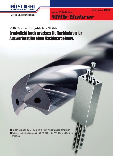 VHM-Bohrer für gehärtete Stähle
